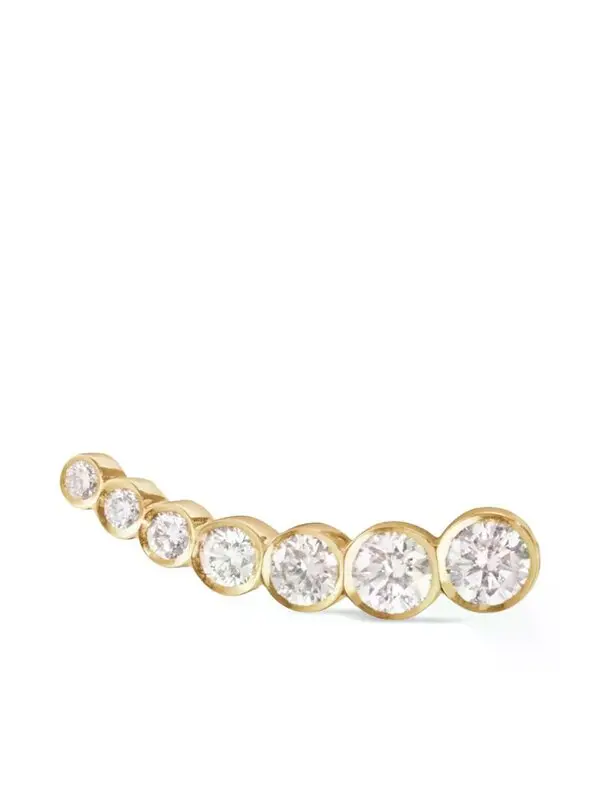 Sophie Bille Brahe 18kt Petite Croissant De Lune Diamond Earring - Gold