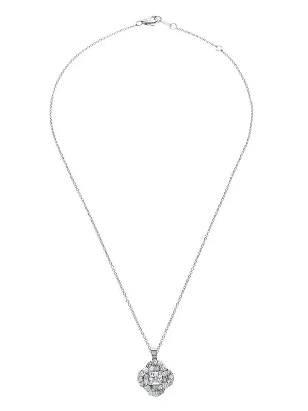 LEO PIZZO 18kt White Gold Diamond Pendant Necklace - Silver