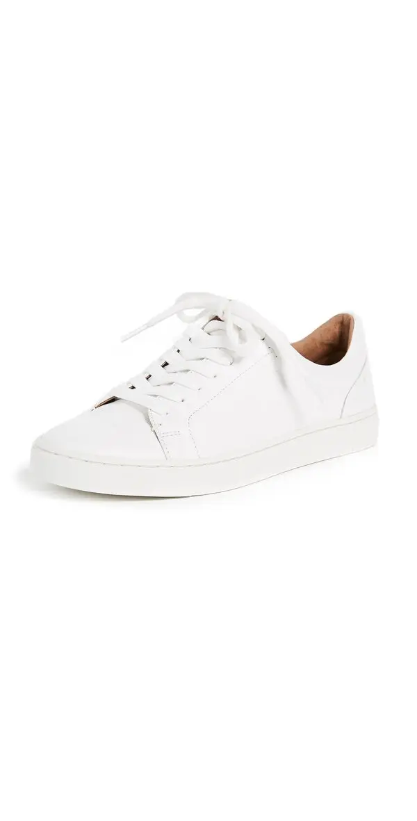 Frye Ivy Low Lace Sneakers - White | Editorialist