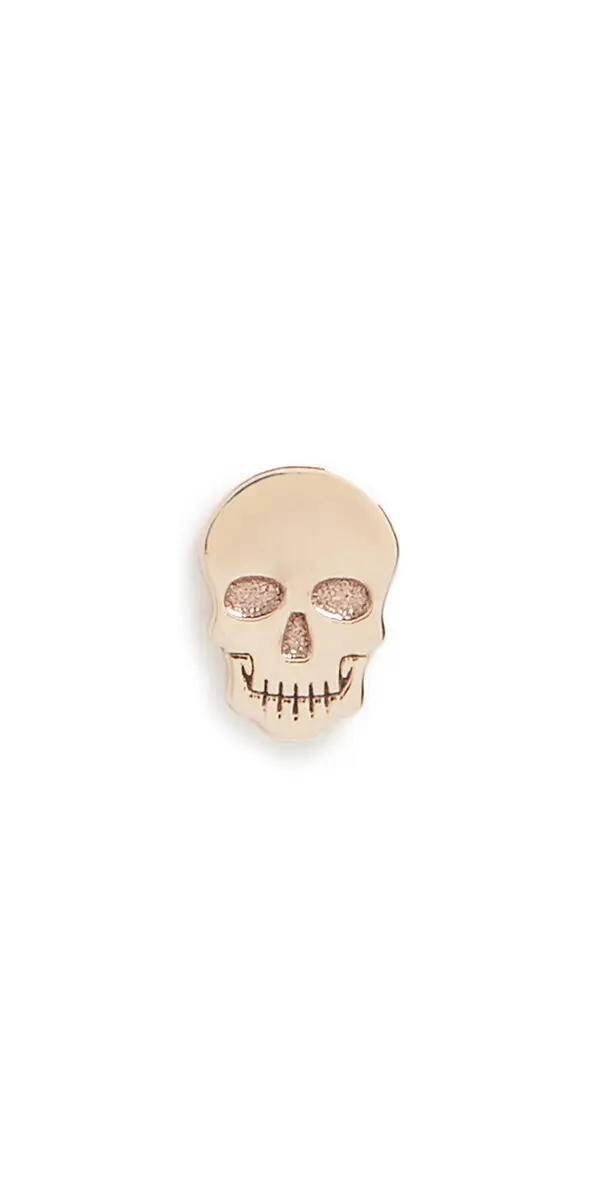 Zoe Chicco 14k Gold Itty Bitty Skull Stud - Yellow Gold