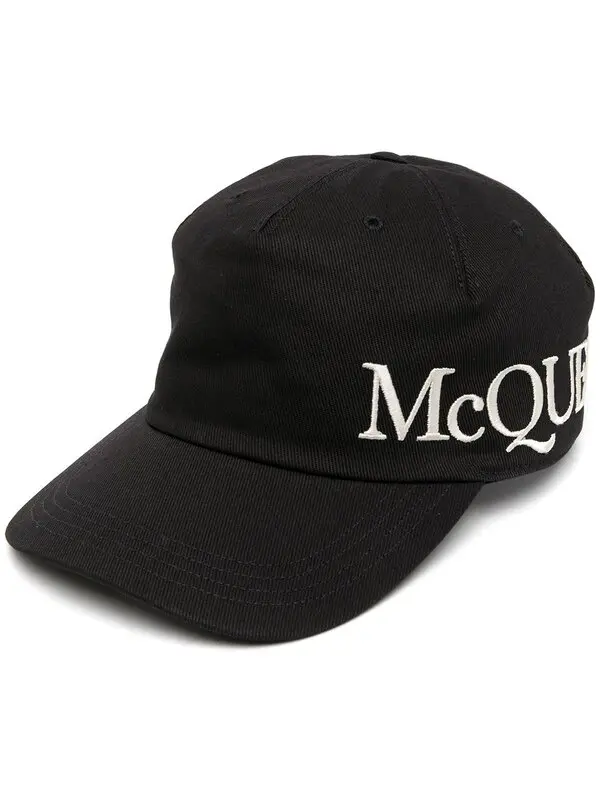 Alexander McQueen Logo Embroidered Cap - Black