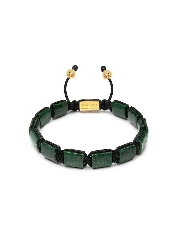 NIALAYA JEWELRY Gemstone Beaded Bracelet - Green