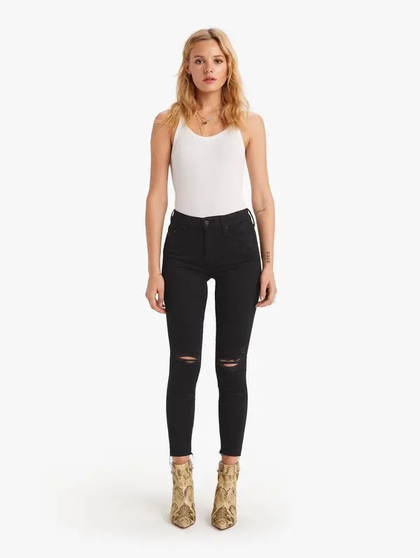 Jeans Mother Princess Looker – Taille 30, Broderie, Fermeture Cheville, Occasion Bon état