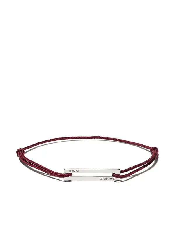 Le Gramme 17/10 Cord Bracelet - Red
