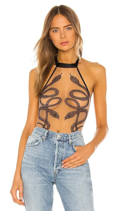THISTLE AND SPIRE Medusa Bodysuit - Black