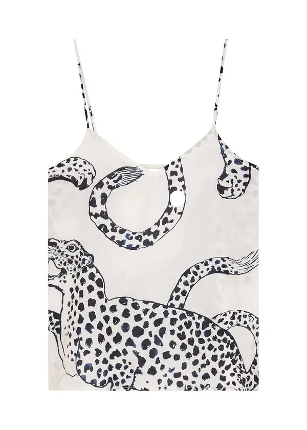 Desmond & Dempsey Jaguar Printed Camisole Top