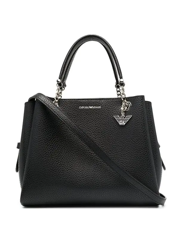 Emporio Armani Pebbled Effect Chain Strap Tote