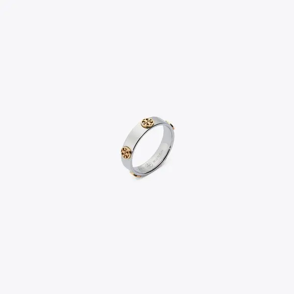 Tory Burch Miller Stud Ring - Tory Silver/tory Gold