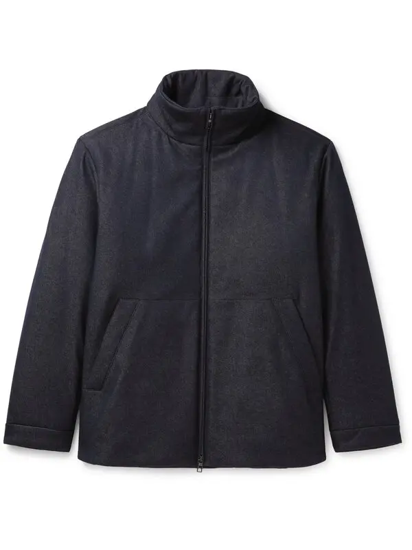 Loro Piana Virgin Wool-blend Denim Bomber Jacket