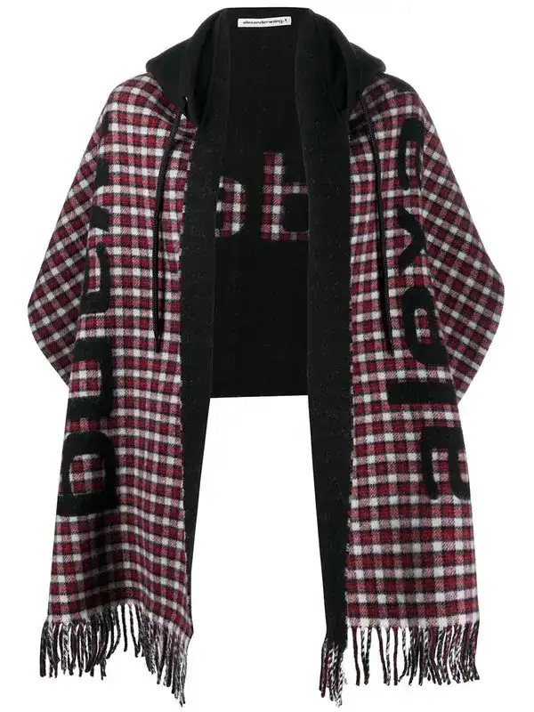 Alexander Wang Hooded Logo Scarf - Black | Editorialist
