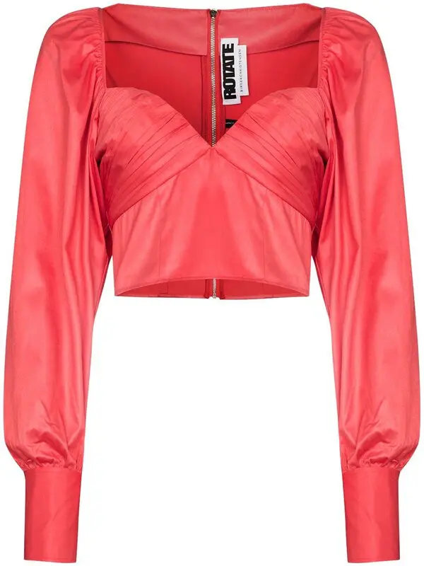Remain Birger Christensen Deep V-neck Ruched Blouse