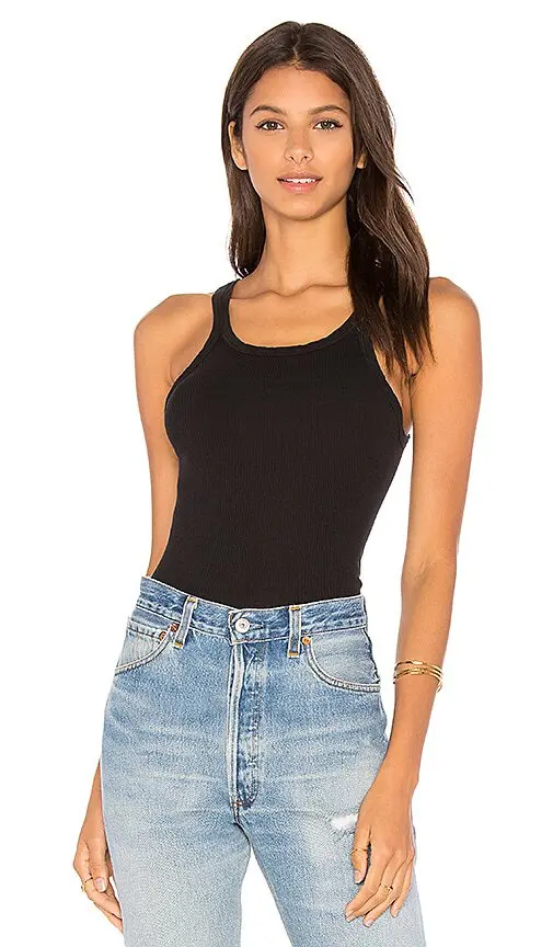 RE/DONE X Hanes Ribbed Tank - Black