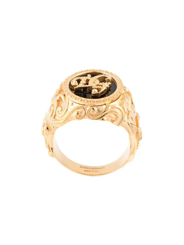 Dolce & Gabbana Dg Signet Ring - Gold | Editorialist