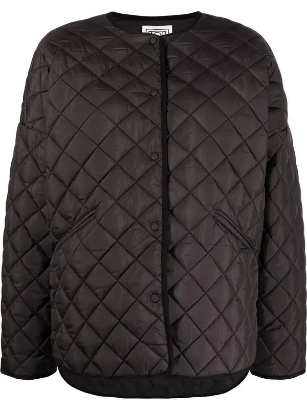 TOTÊME Drop-shoulder Quilted Jacket - Black
