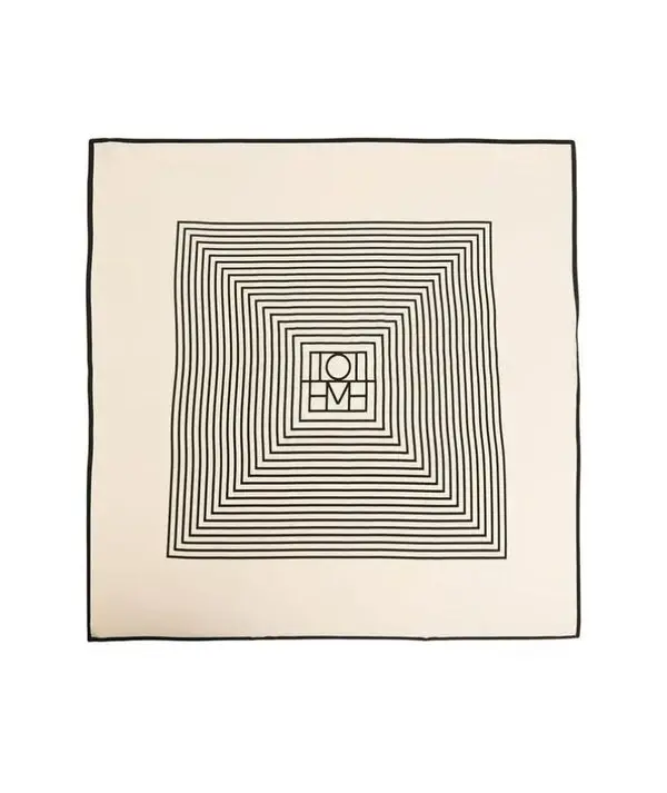 TOTÊME Stripe Print Scarf - Neutrals