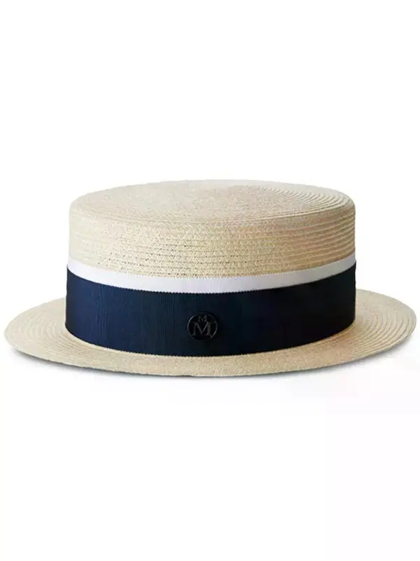 MAISON MICHEL Auguste Straw Canotier Hat