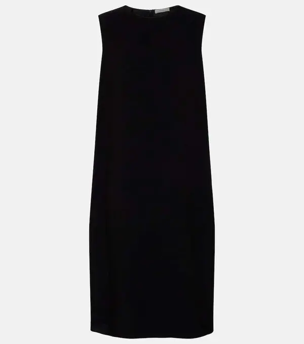 THE ROW Mirna Crêpe Midi Dress - Black