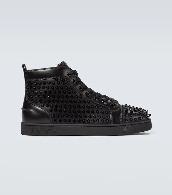 CHRISTIAN LOUBOUTIN Louis Spikes High-top Sneakers - Black