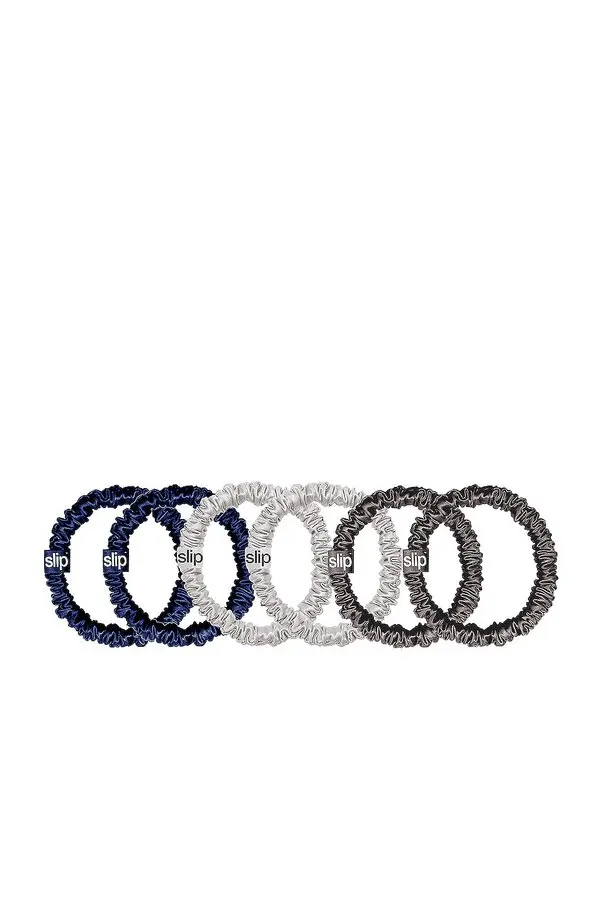 Slip Skinny Scrunchies Set Of 6 - Midnight