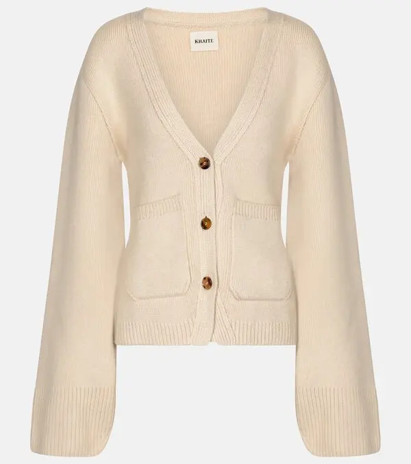 Khaite Scarlet Cashmere Cardigan - Beige