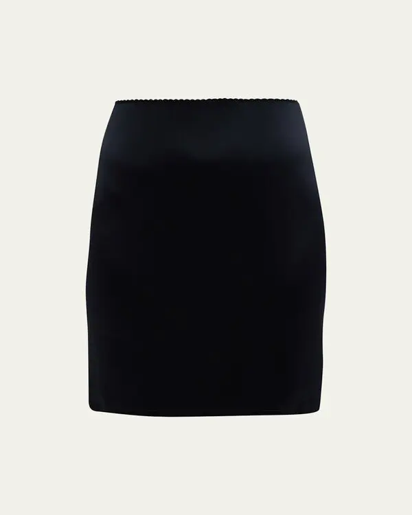 Hanro Satin Deluxe Half Slip - Black
