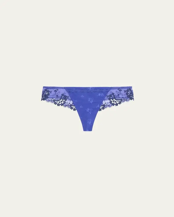 Simone Perele Wish Lace Mesh Tanga - Black