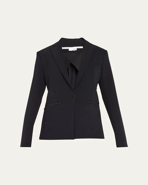 Veronica Beard Bi-stretch Scuba Jacket - Black