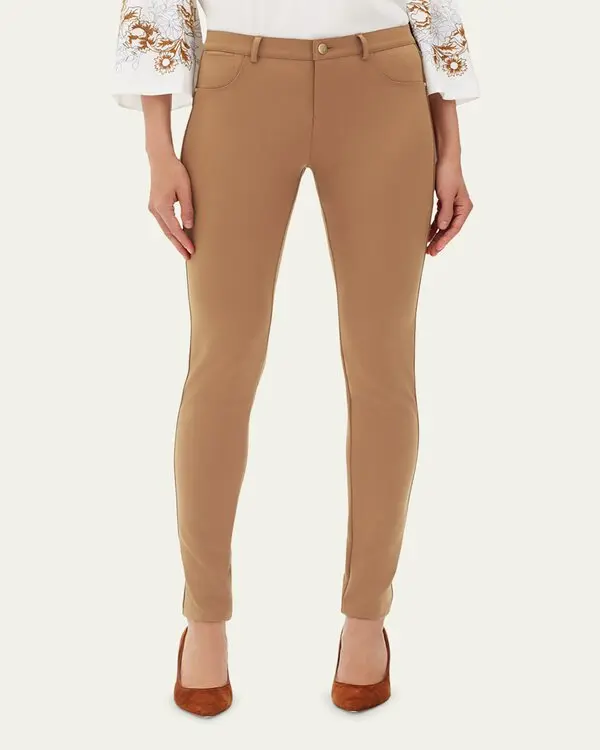 Lafayette 148 New York Mercer Mid-rise Skinny Jeans - Camello