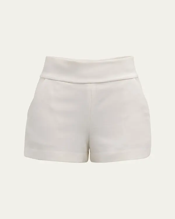 Alice + Olivia Donald High-waist Shorts - Off White