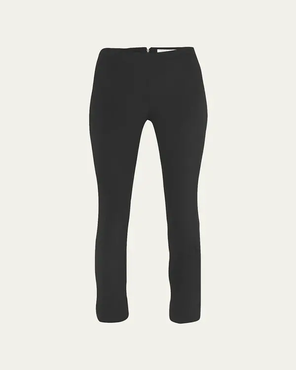 Veronica Beard Zip-back Scuba Leggings - Black