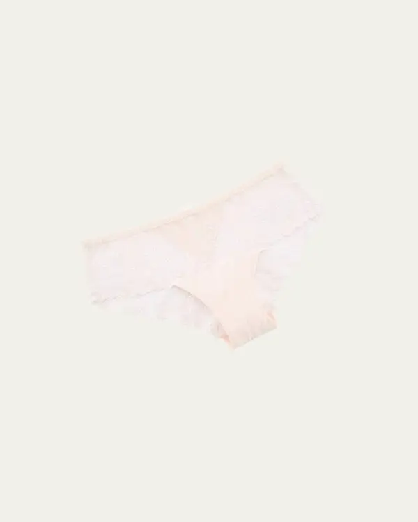 Simone Perele Delice Floral-embroidered Boyshorts - Blush