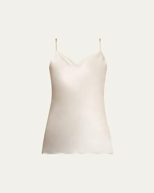 Lafayette 148 New York Luxe Charmeuse Bias Tank - Cloud