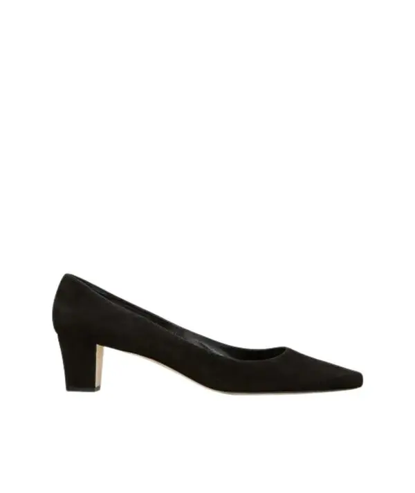 Manolo Blahnik Okkatopla Suede Pumps - Black