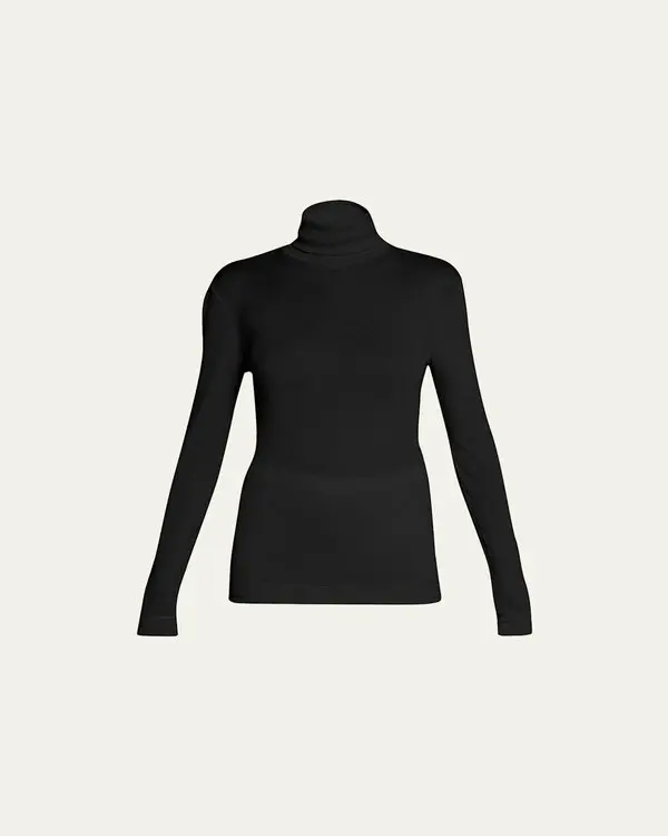 Hanro Silk-cashmere Turtleneck Top - Black