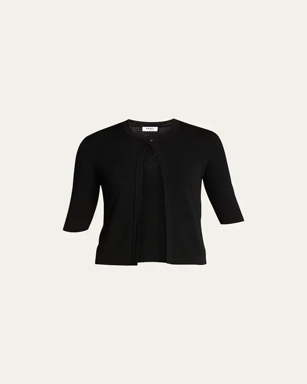 Akris Half-sleeve Cardigan - Black