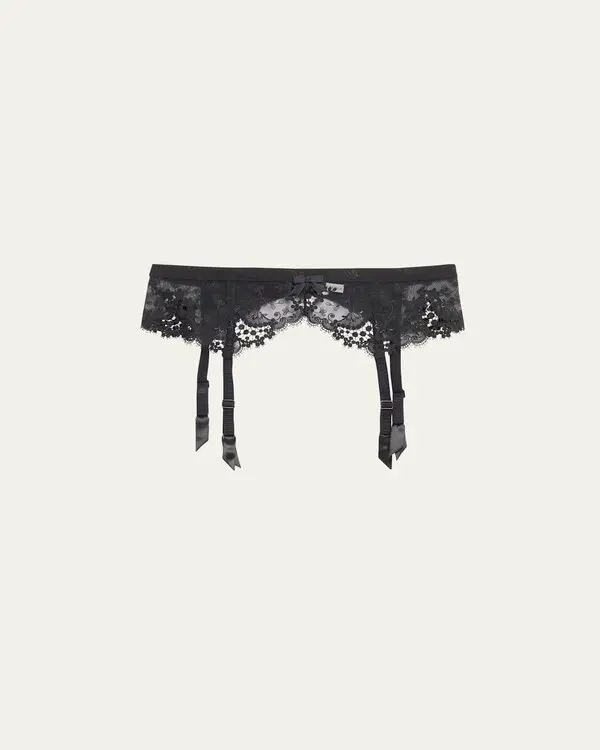Simone Perele Wish Lace Suspenders Garter Belt - Black