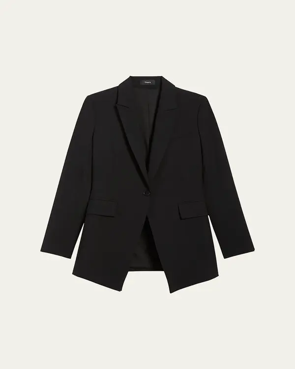 Theory Etiennette Wool Blazer - Black