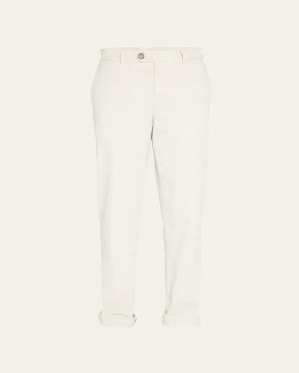 Brunello Cucinelli American Pima Italian-fit Chino Trousers - Beige