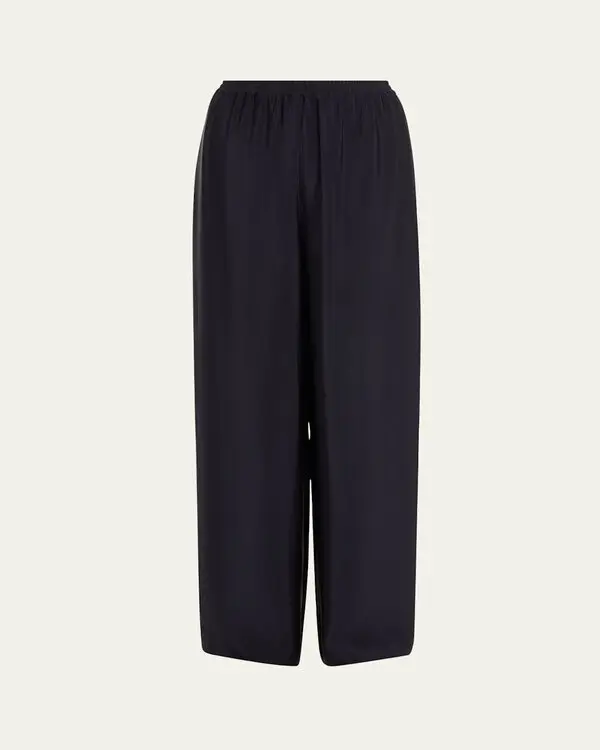 Eskandar Flared Silk Trousers