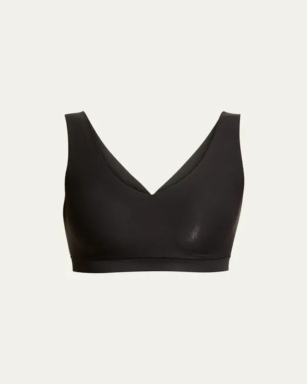 Chantelle Soft Stretch Padded Crop Top Soft Bra - Black