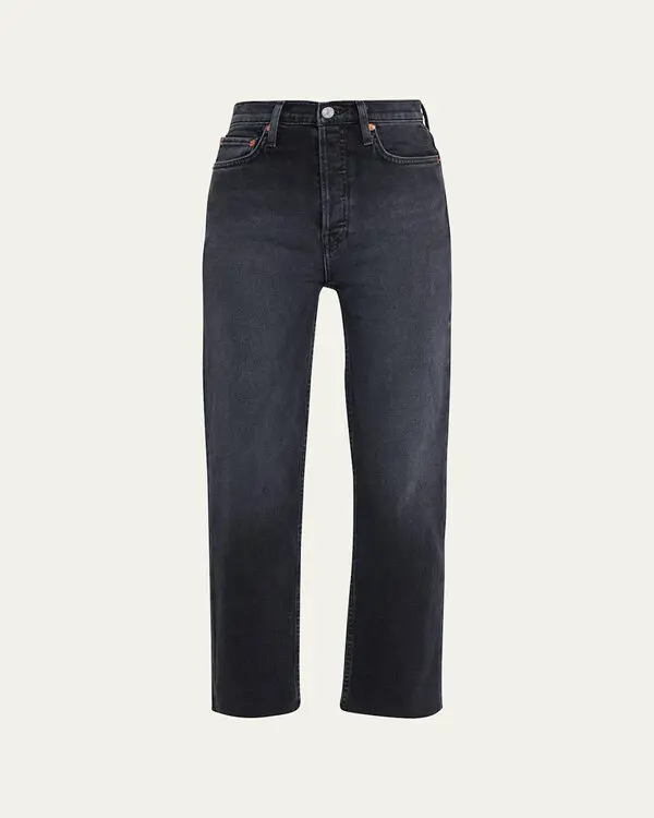 RE/DONE 70s Stovepipe Jeans - Washed Noir