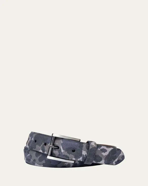 W.KLEINBERG Camo-print Suede Belt