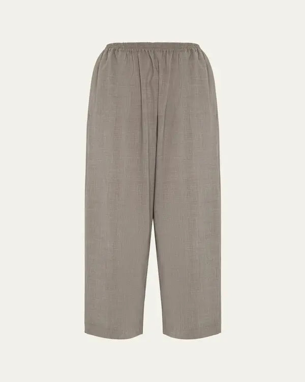 Eskandar Japanese Wool Trousers - Mushroom