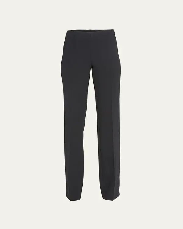 Akris Carol Classic Flat-front Pants - Black