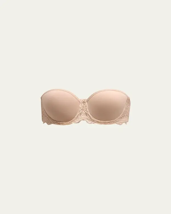 Simone Perele Caresse Strapless Plunge Bra - Beige