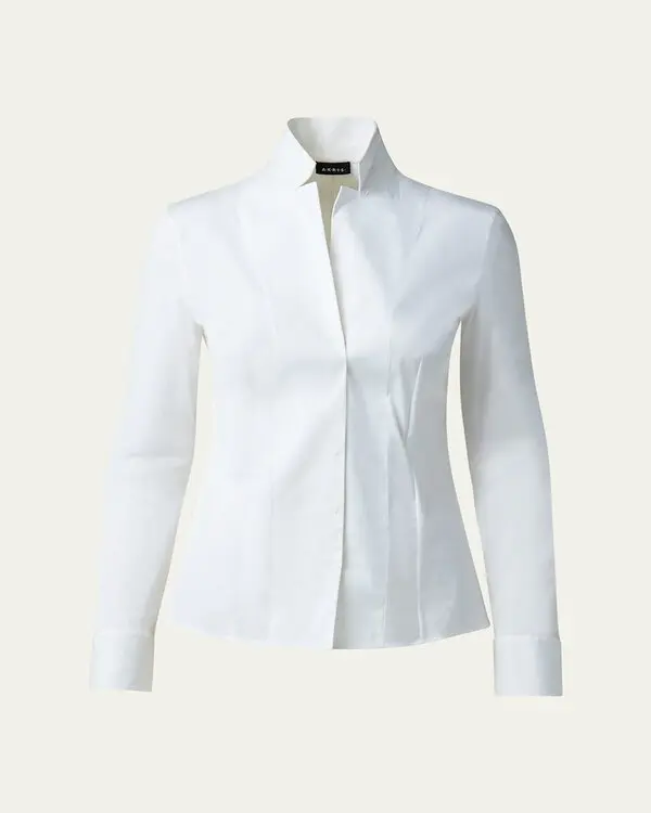 Akris Long-sleeve Poplin Blouse