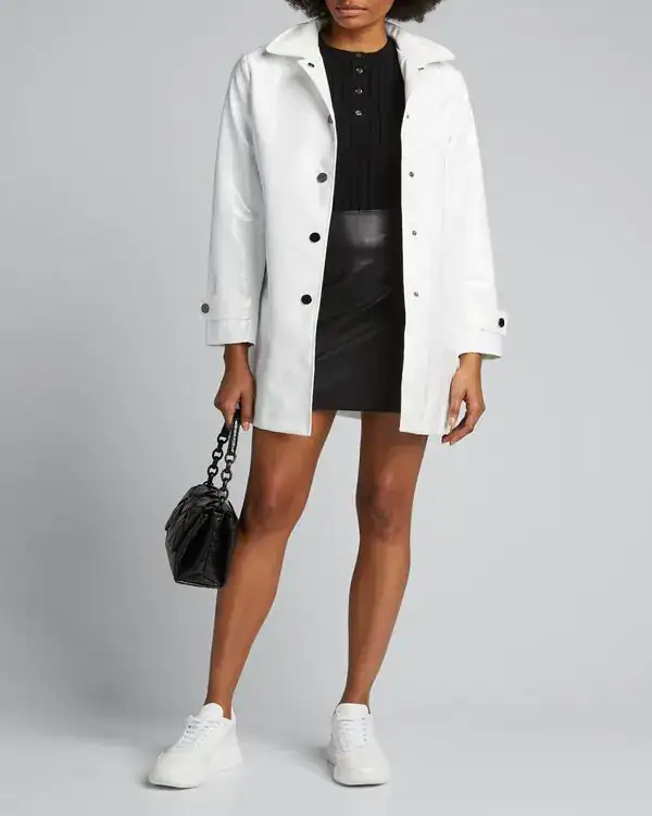 Jane Post Iconic Princess Slicker W/ Detachable Hood In White - 50% Off ...