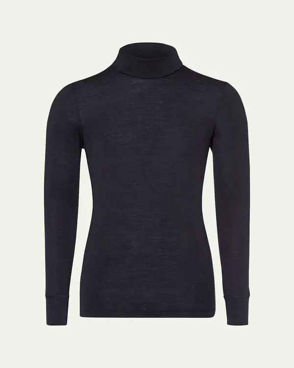 Hanro Woolen Silk Turtleneck Shirt - Anthracite
