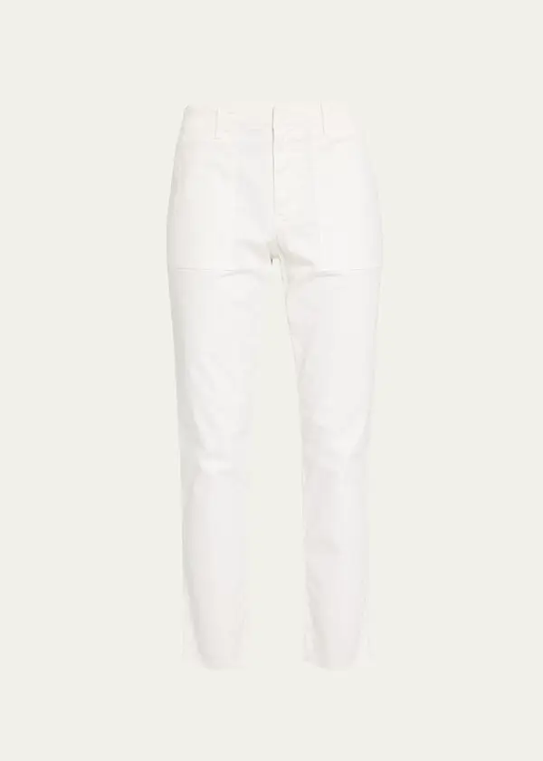 NILI LOTAN Jenna Cropped Pants - Eggshell