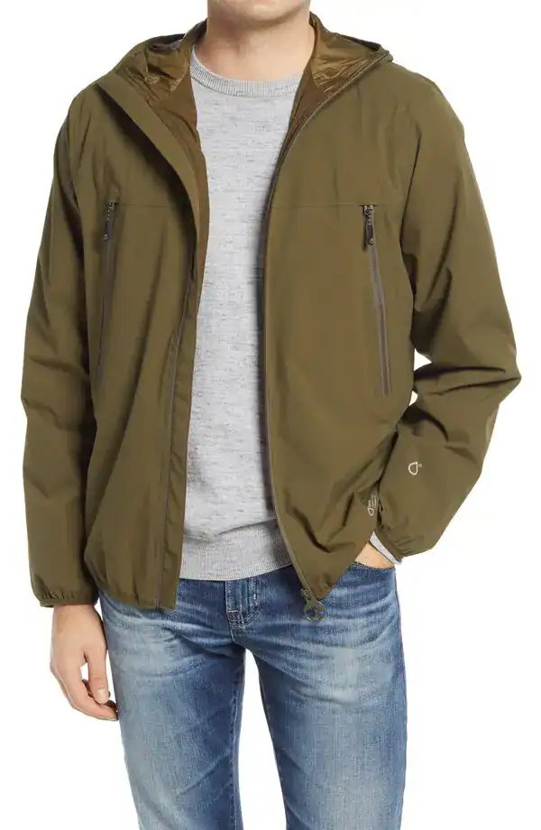 Barbour Tinmouth Hooded Waterproof Jacket In Army Green 56% Off